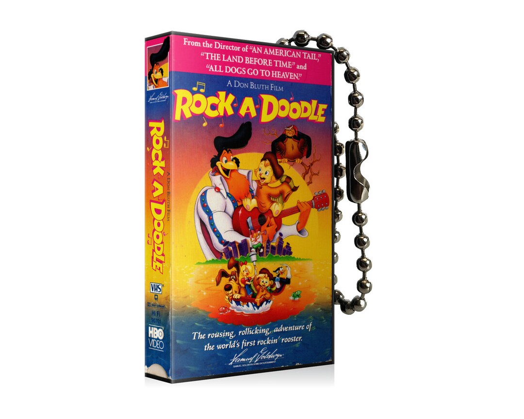 Rock A Doodle VHS Keychain Lanyard 90scult Classic Cartoon Movie - Etsy