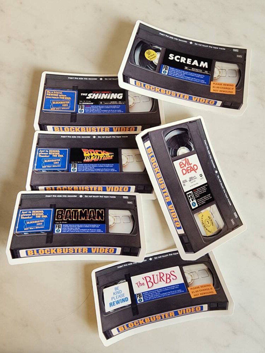 VHS Movie Blockbuster Video Tape Stickers Scream the - Etsy