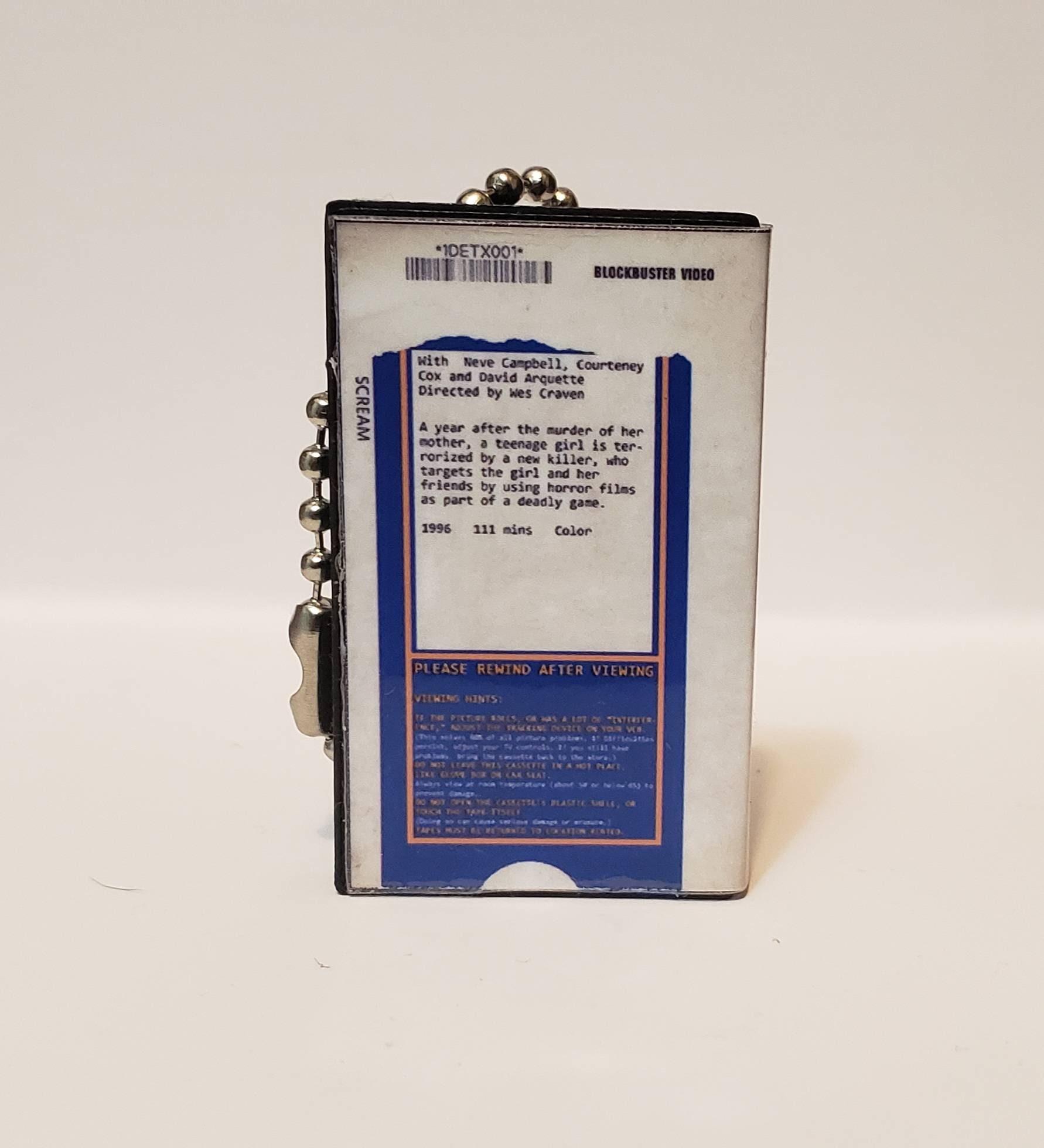 Scream Blockbuster Video Vhs Dvd Horror Movie Keychain | Etsy