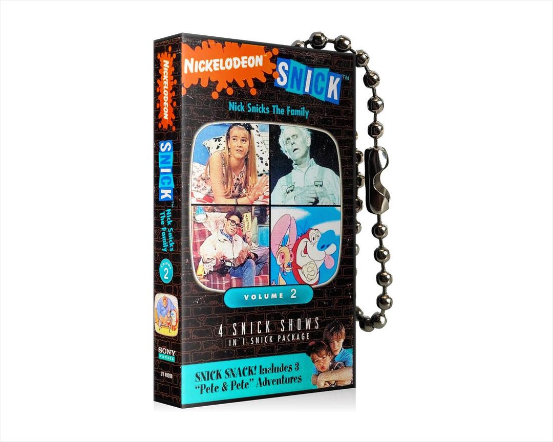 Nickelodeon Snick VHS Keychain - Etsy