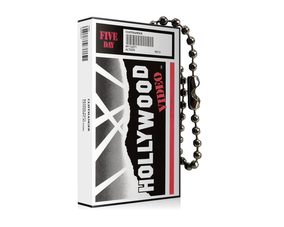 Hollywood Video Cliffhanger VHS Keychain - Etsy