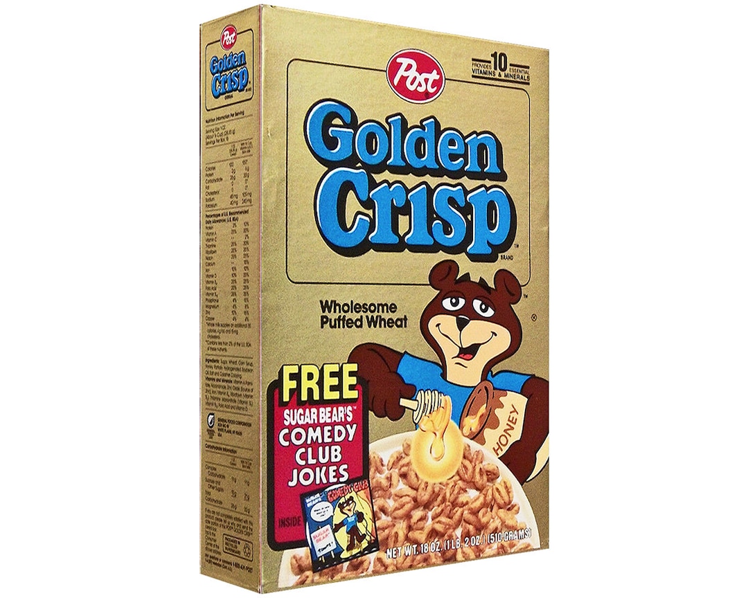 Golden Crisp Cereal Box Sticker 1990 90s 2x1.3 - Etsy