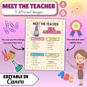 Meet the Teacher Template: Back to School Newsletter (digital Download ...