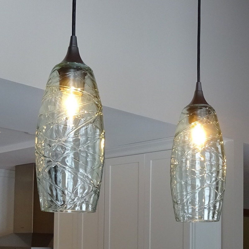 Blown Glass Pendant Light - Etsy