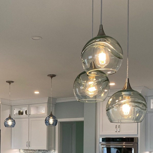 Blown Glass Chandelier - Etsy