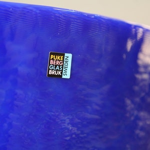 Beautiful Scandinavian Cobalt Blue Glass Bowl by Eva Englund for ...