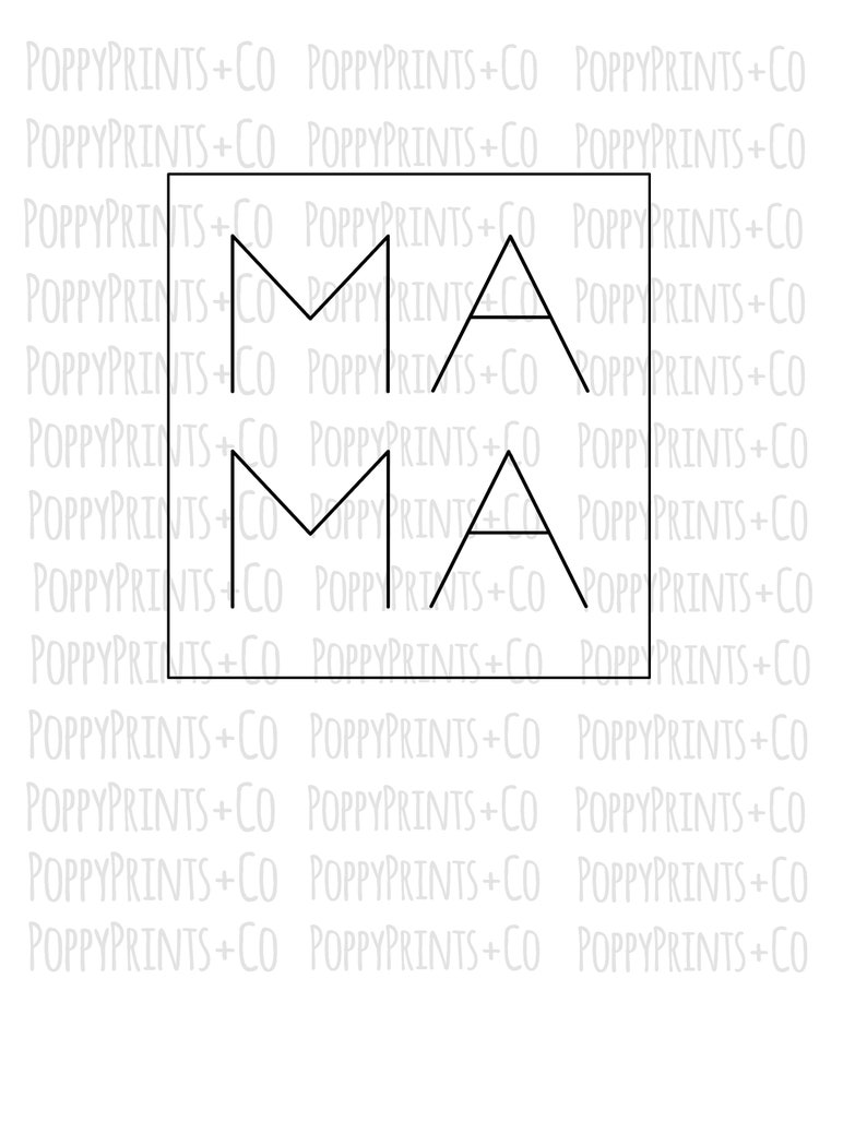 Modern Square Mama Sublimation Design Download Instant - Etsy