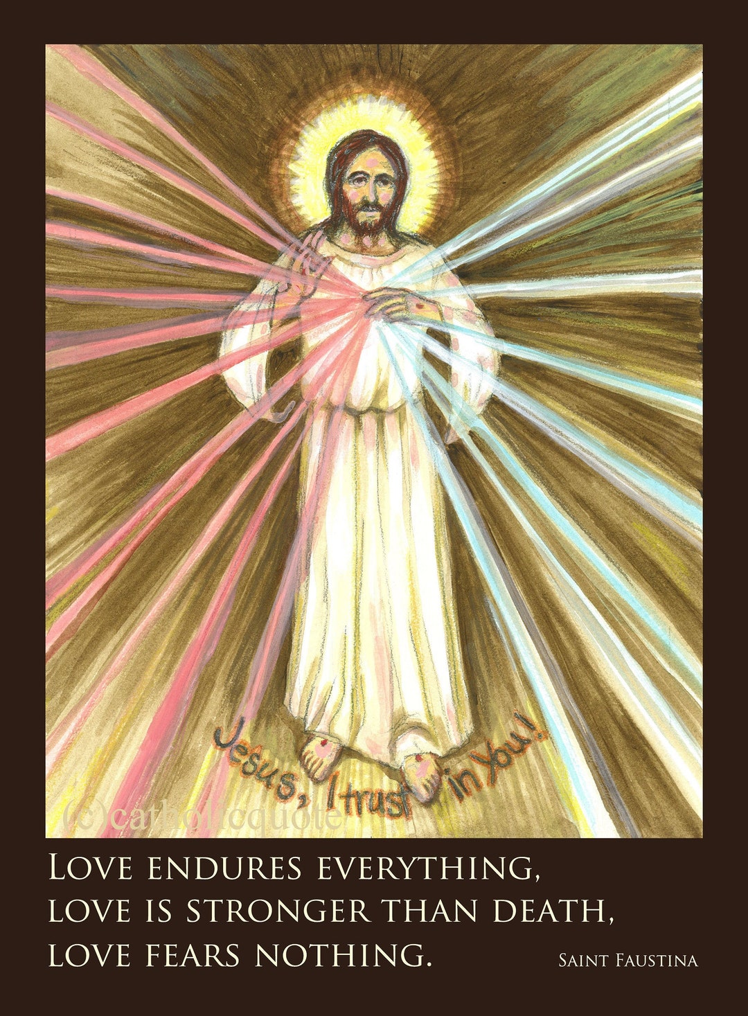 Divine Mercy – Saint Faustina Quote – "love is Stronger Than Death" – 8 ...