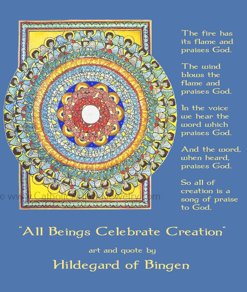 Hildegard of Bingen's Art and Quote: All Beings Celebrate Creation ...