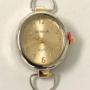 Geneva Elite Two Tone Watch Faces | Loops and Battery Included - Etsy