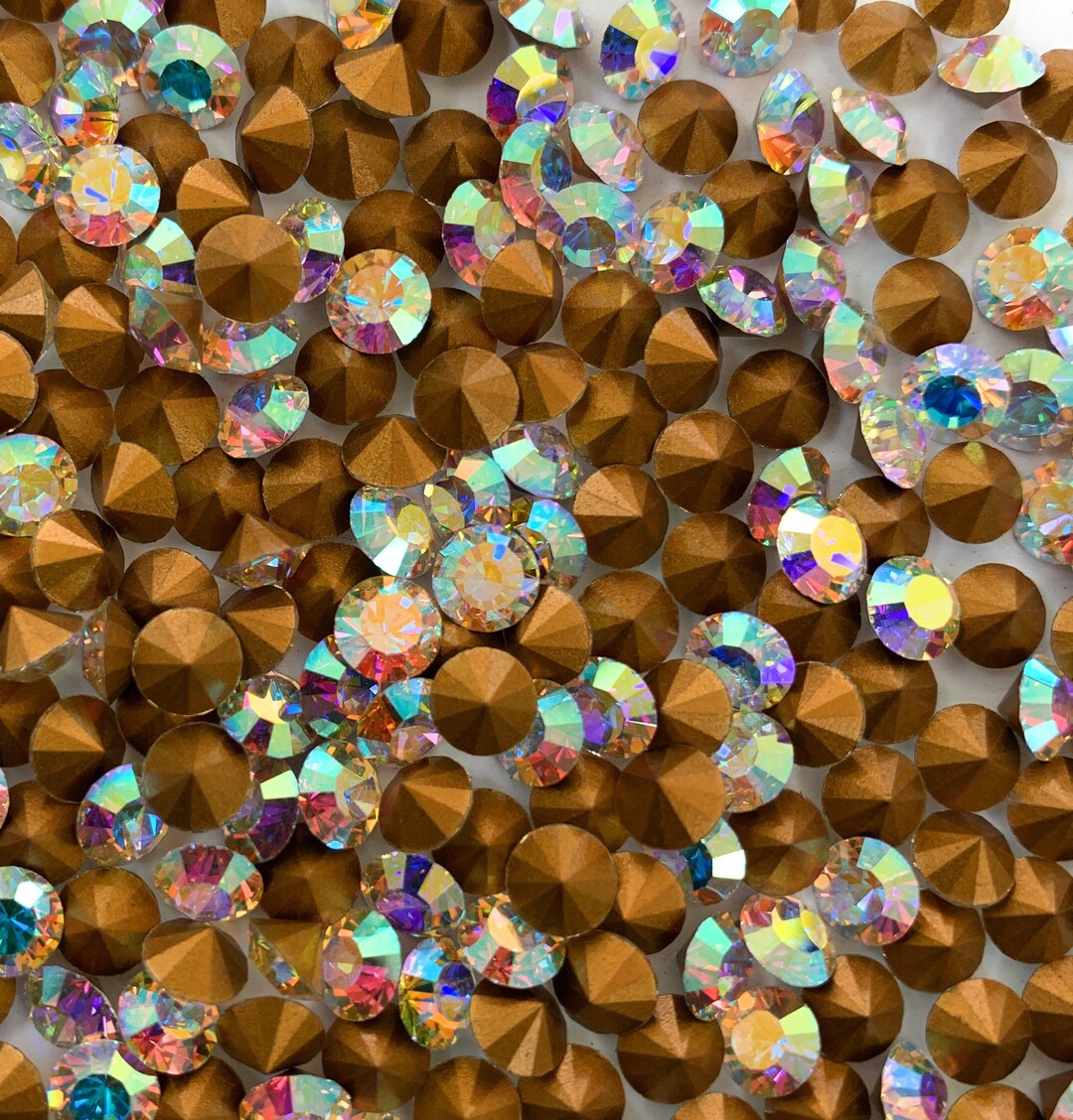 SS24 Crystal AB Vintage Swarovski Rhinestone Chatons Round Article 1012 ...