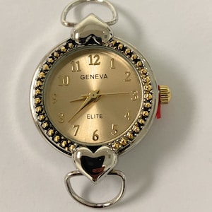 Geneva Elite Two Tone Watch Faces | Loops and Battery Included - Etsy