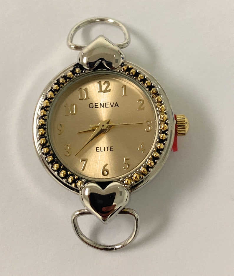 Geneva Elite Two Tone Watch Faces | Loops and Battery Included - Etsy
