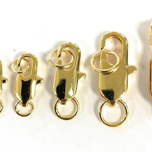 Gold Plated Lobster Locks 10mm, 12mm, 14mm, 16mm, 20mm, 25mm, Lobster ...
