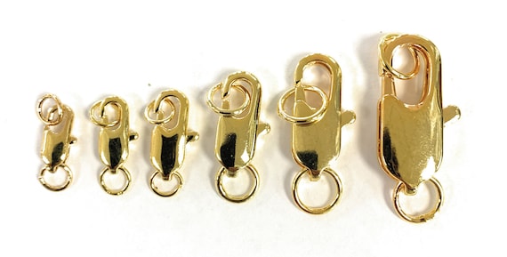 Gold Plated Lobster Locks 10mm 12mm 14mm 16mm 20mm 25mm | Etsy