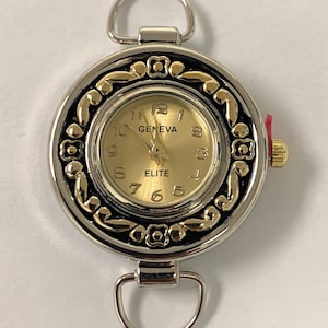 Geneva Elite Two Tone Watch Faces | Loops and Battery Included - Etsy