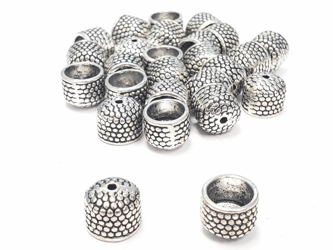 Pewter Bead Caps, 1.8mm Hole 8.3mm Wide, 8in Strand - Etsy