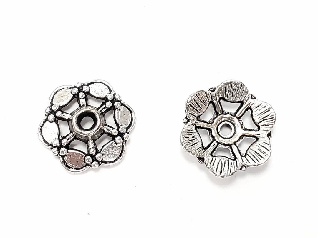 Pewter Bead Caps, 1.7mm Hole 13mm Wide, 8in Strand - Etsy