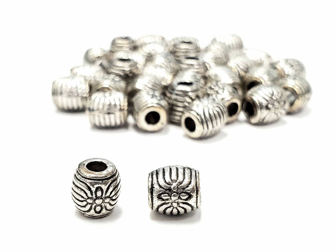 Pewter Spacer Beads, Lantern Shaped 2mm Hole, 8in Strand - Etsy