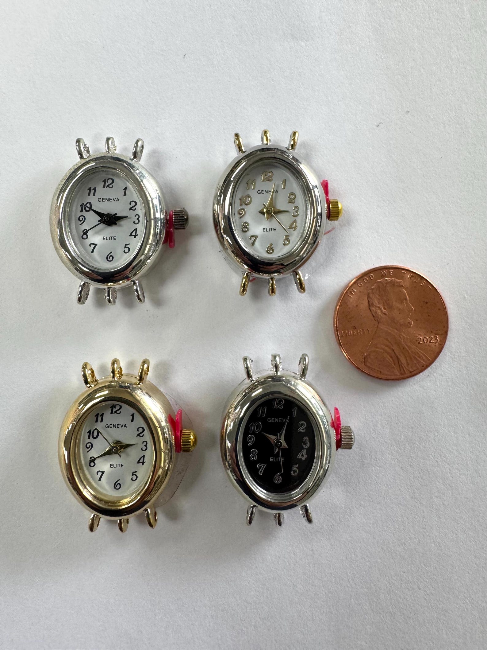 Geneva Elite Oval Watch Faces With 3 Loops - 18 X 22 Mm - Etsy