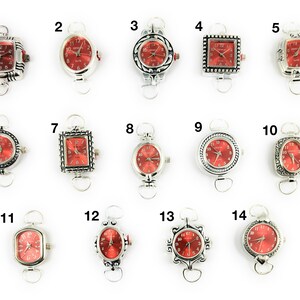 Geneva Elite Red Watch Faces | Loops and Battery Included - Etsy