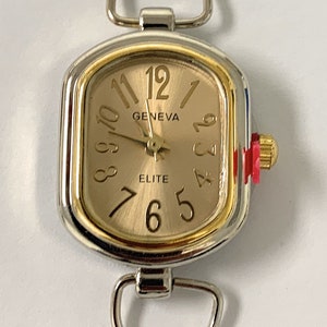 Geneva Elite Two Tone Watch Faces | Loops and Battery Included - Etsy
