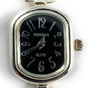 Geneva Elite Black Watch Faces | Loops and Battery Included - Etsy