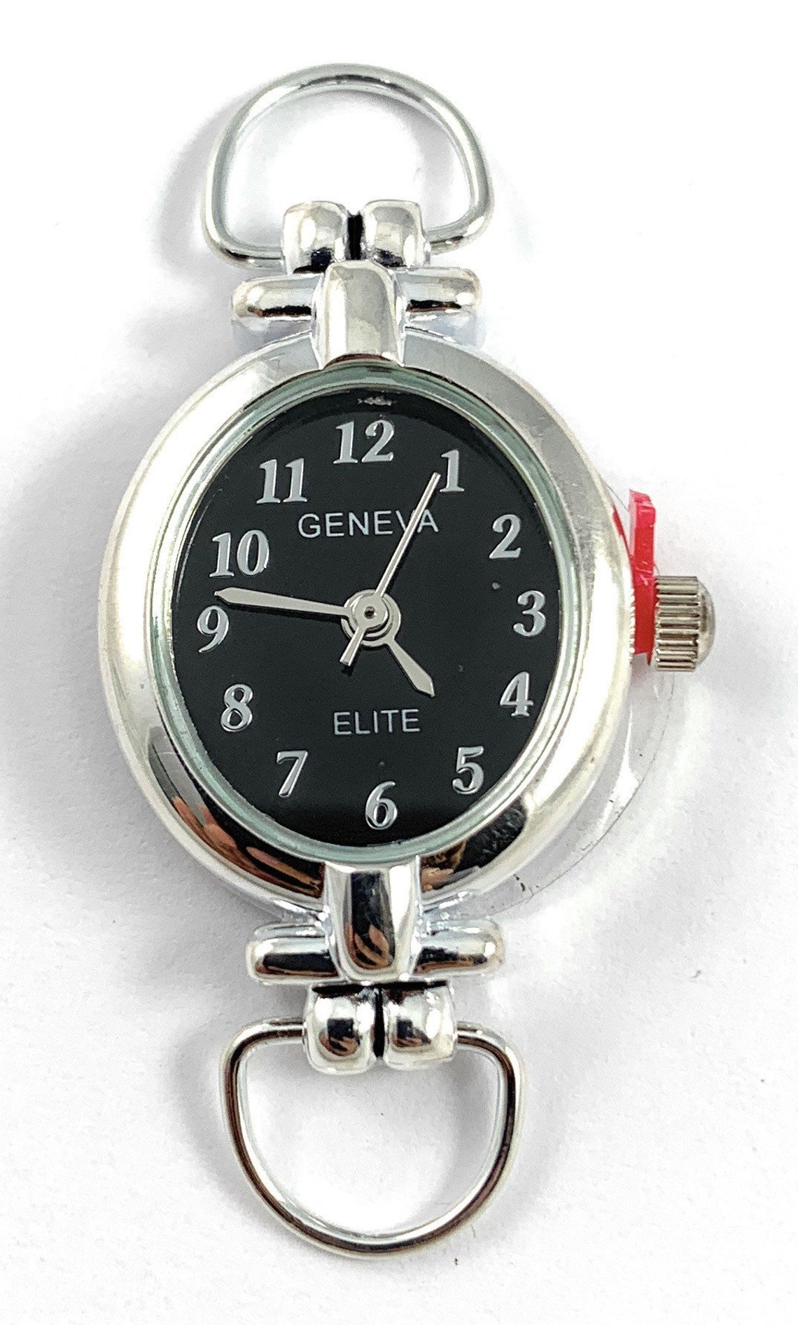 Geneva Elite Black Watch Faces | Loops and Battery Included - Etsy