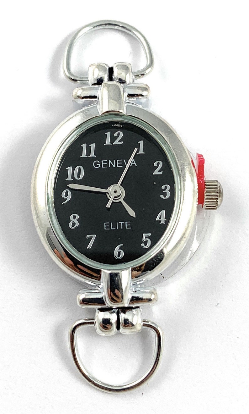 Geneva Elite Black Watch Faces | Loops and Battery Included - Etsy