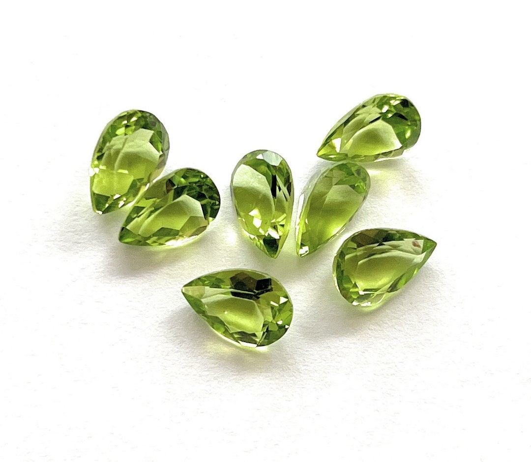 10x7 Pear Shape Natural Genuine Peridot. Triple AAA Gem Quality. - Etsy
