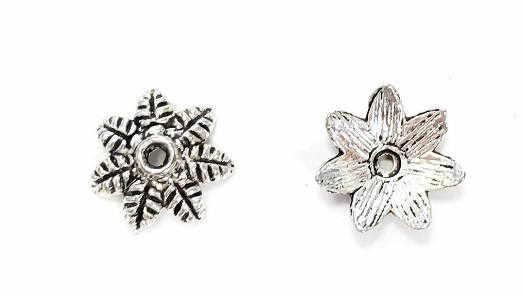 Pewter Bead Caps, 1.5mm Hole 12.8mm Wide, 8in Strand - Etsy