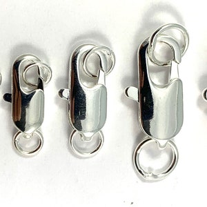 Silver Plated Lobster Locks 10mm, 12mm, 14mm, 16mm, 20mm, 25mm, Lobster ...