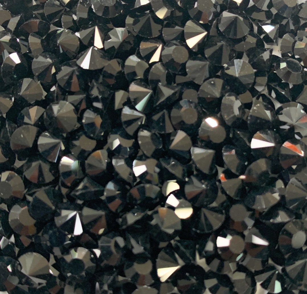 SS24 Jet Vintage Swarovski Rhinestone Chatons Round Article 1012 ...