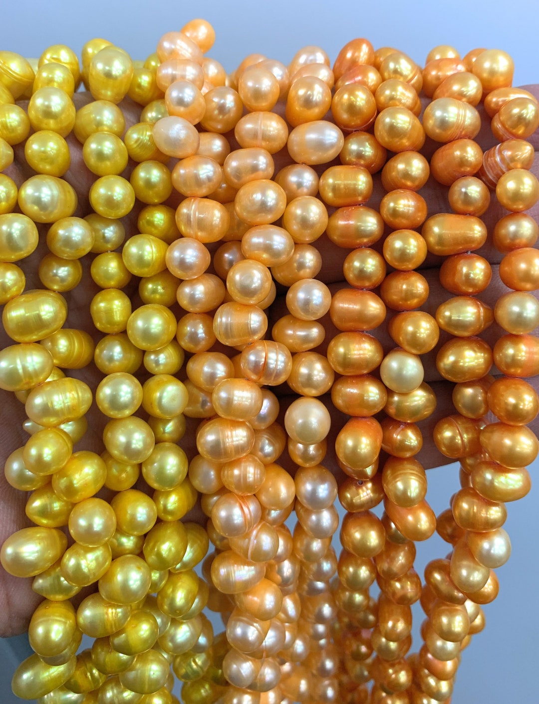 Top Drilled Teardrop Freshwater Pearl Strand, 14 Inch - Etsy