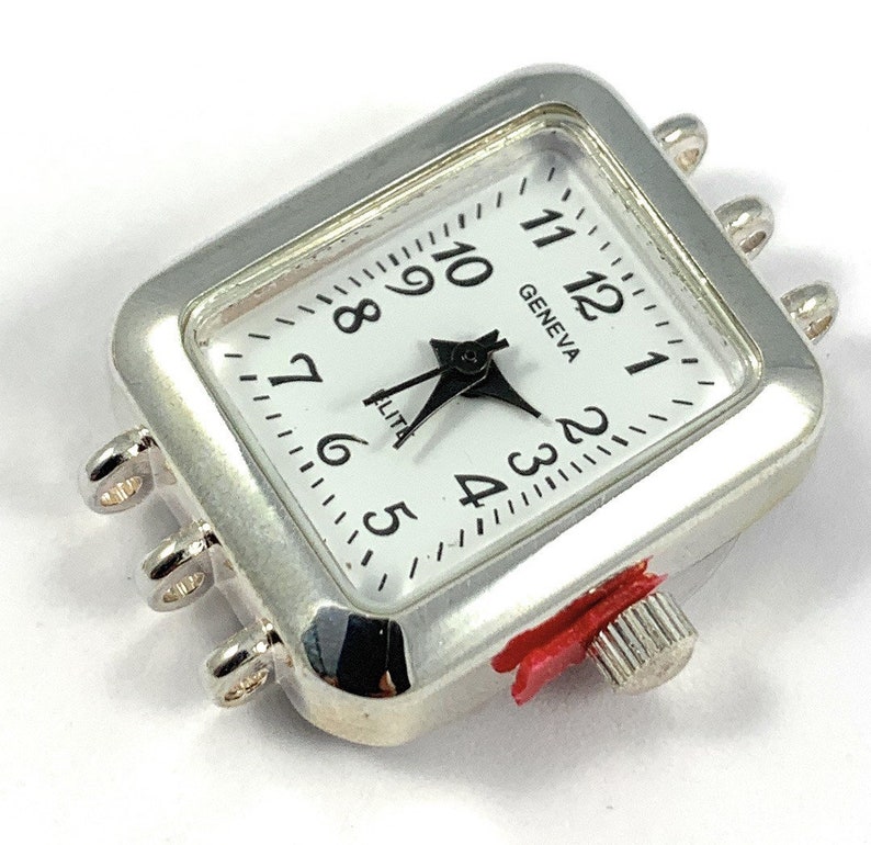 Geneva Elite Rectangle Watch Faces With 3 Loops - 18 X 22 Mm - Etsy