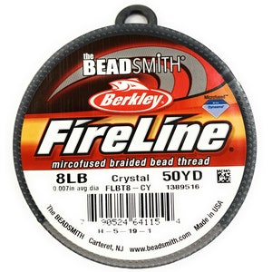 Fireline 8 Lb. Smoke or Crystal, Beadsmith Fireline, 50 Yard Spools ...