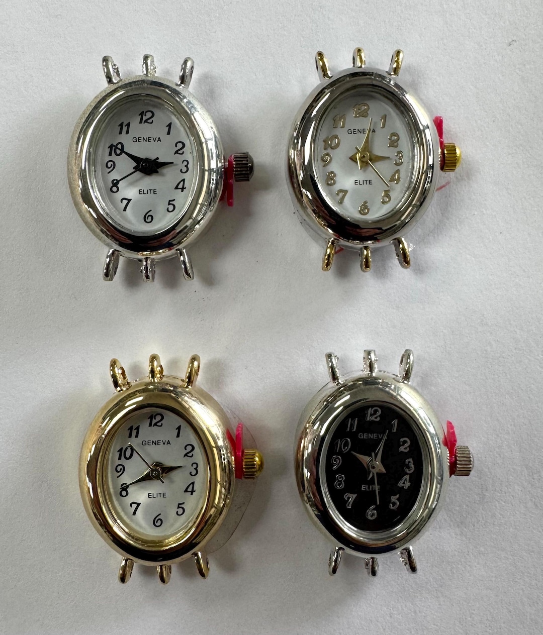 Geneva Elite Oval Watch Faces With 3 Loops - 18 X 22 Mm - Etsy