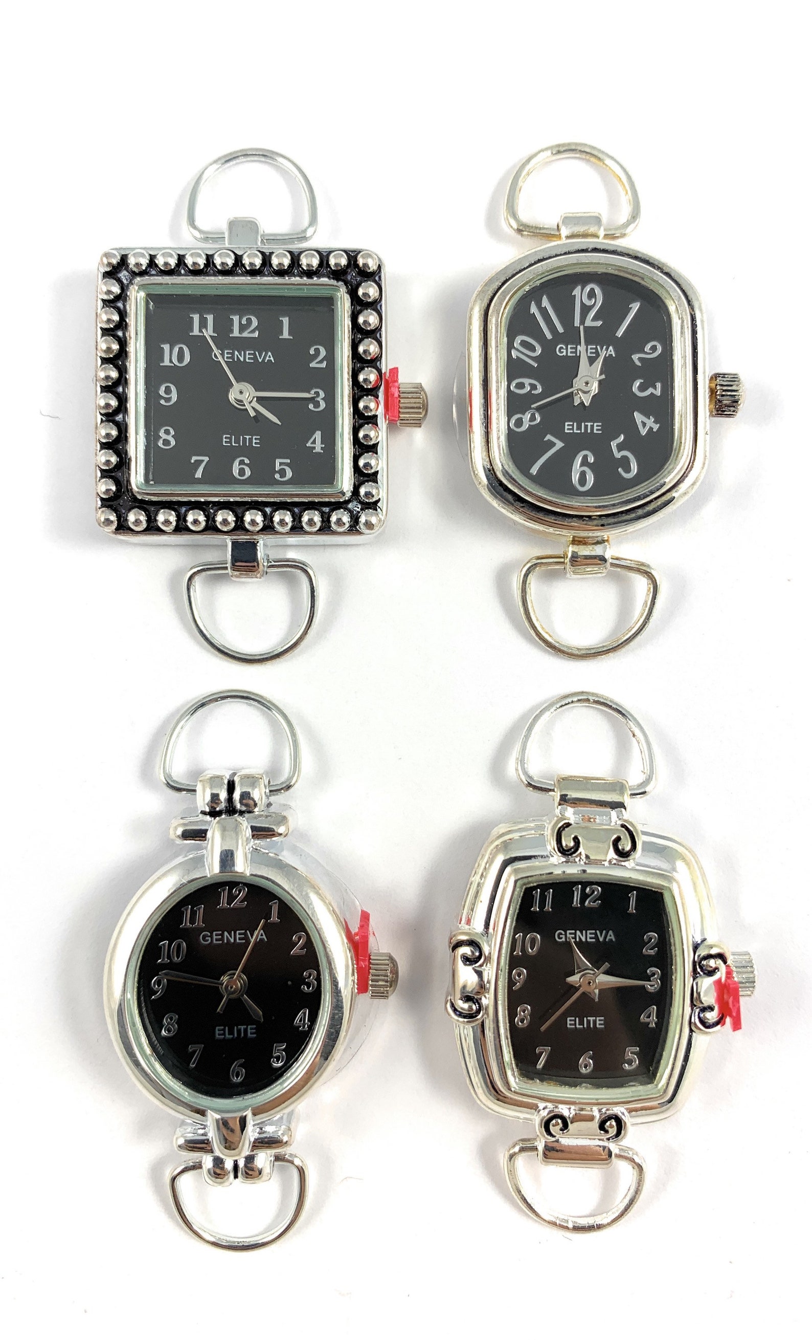Geneva Elite Black Watch Faces | Loops and Battery Included - Etsy