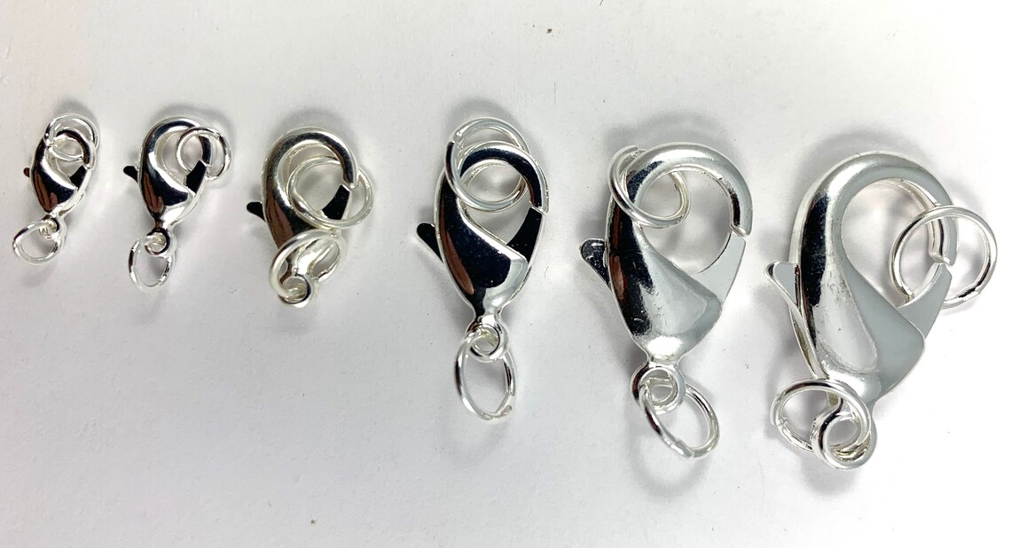 Silver Plated Lobster Locks 10mm 12mm 15mm 18mm 22mm - Etsy
