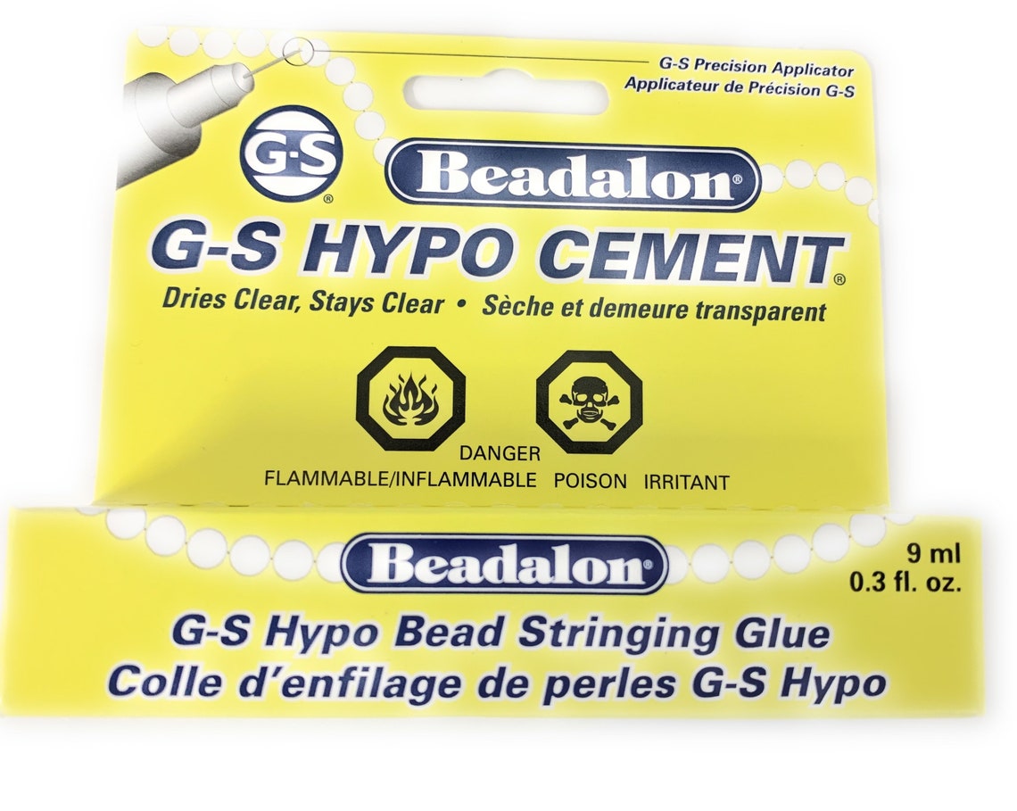 Beadalon Designer Bead Stringing Glue GS Hypo Cement 9 Ml. - Etsy