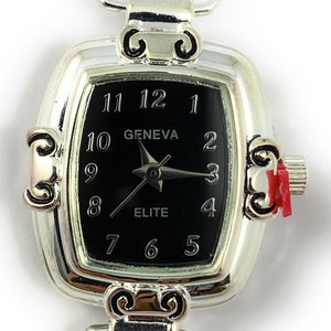 Geneva Elite Black Watch Faces | Loops and Battery Included - Etsy