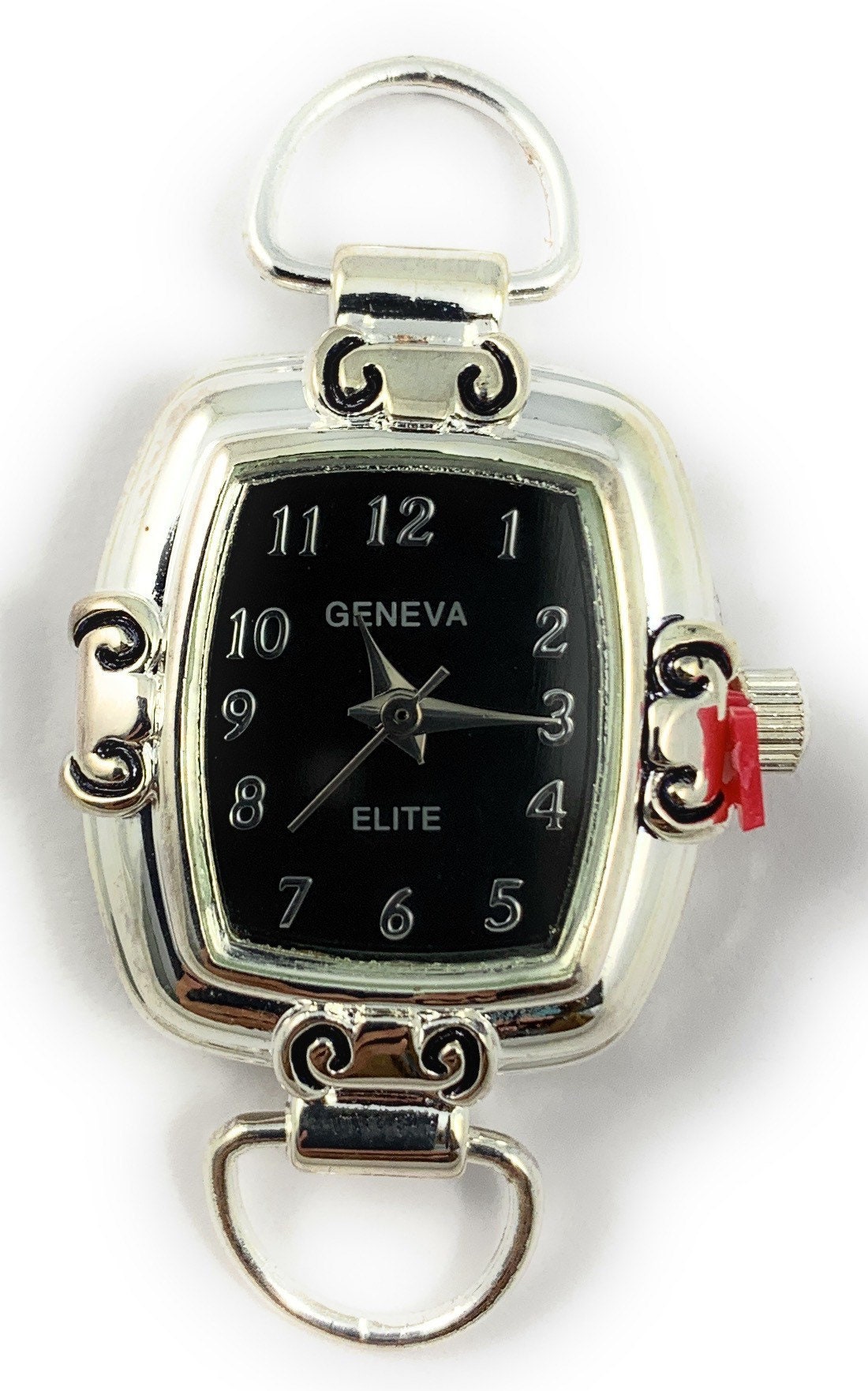 Geneva Elite Black Watch Faces | Loops and Battery Included - Etsy