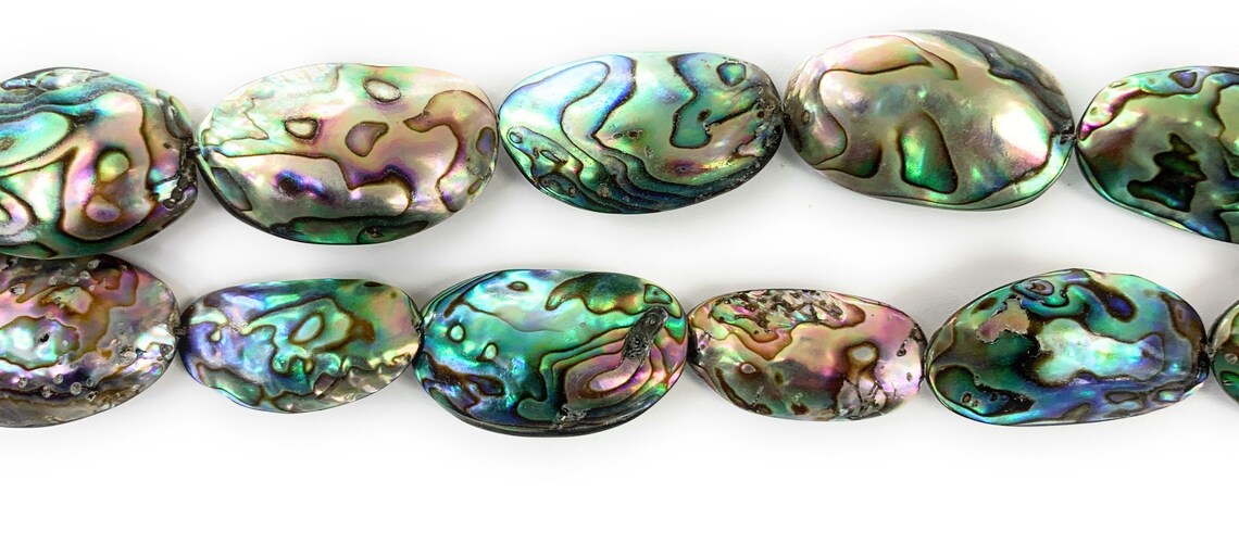 Natural Paua Shell Beads, Abalone Beads 15x25 Mm, 15 Inch Strand - Etsy