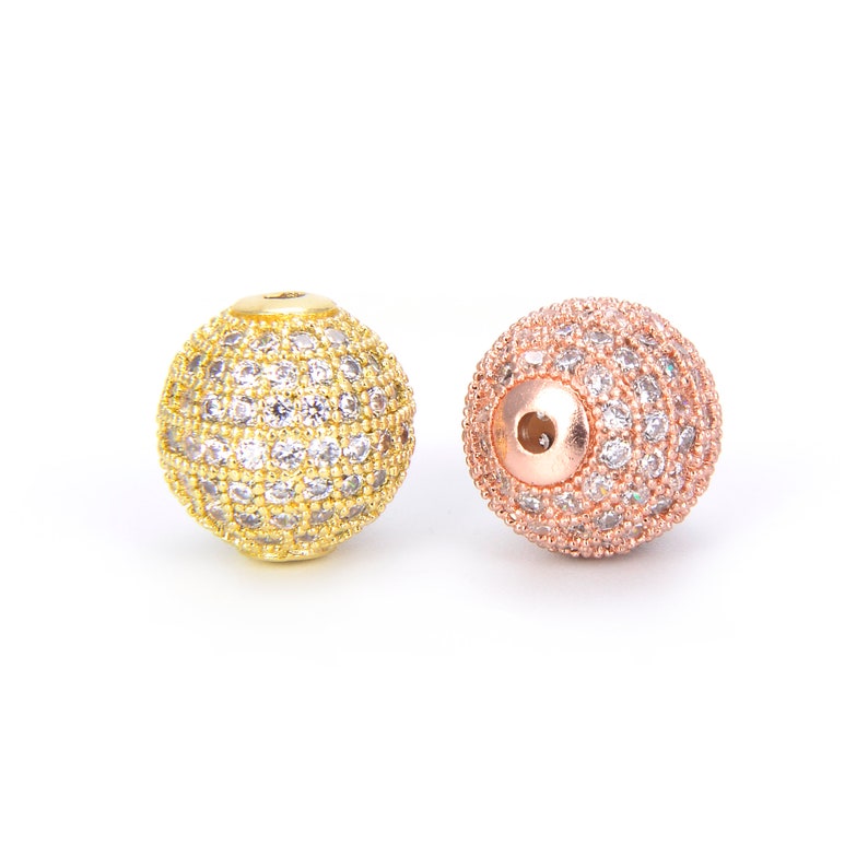 CZ Micro Pave Round Beads, Shamballa Spacer, 6mm-12mm - Etsy