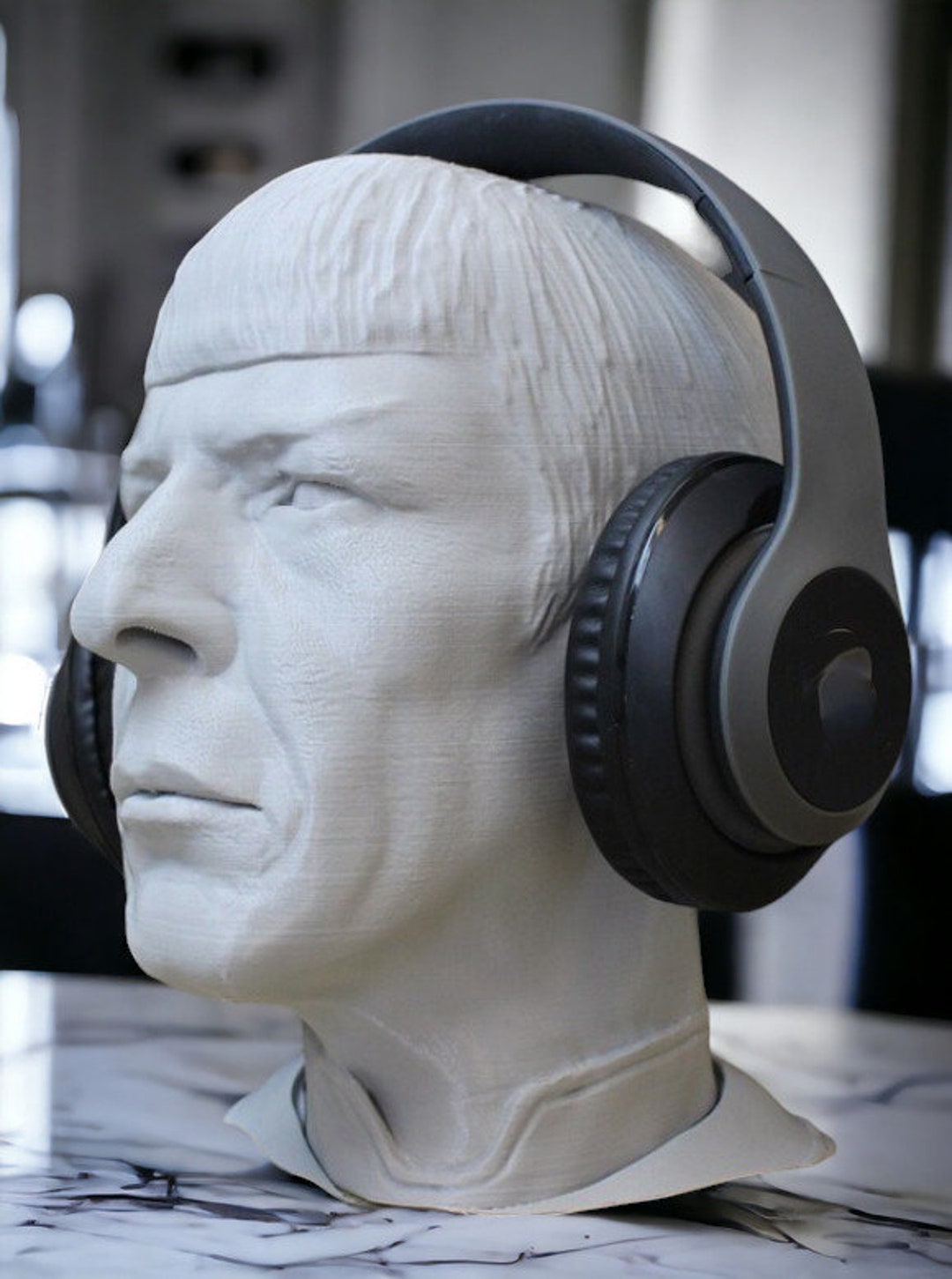 Pointy Ear Space Man Headphone Stand L Sci-fi Headset Holder L Gaming ...
