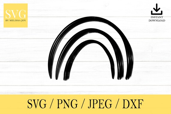 Rainbow SVG Drawn Rainbow Svg Png Dxf Jpeg Digital - Etsy