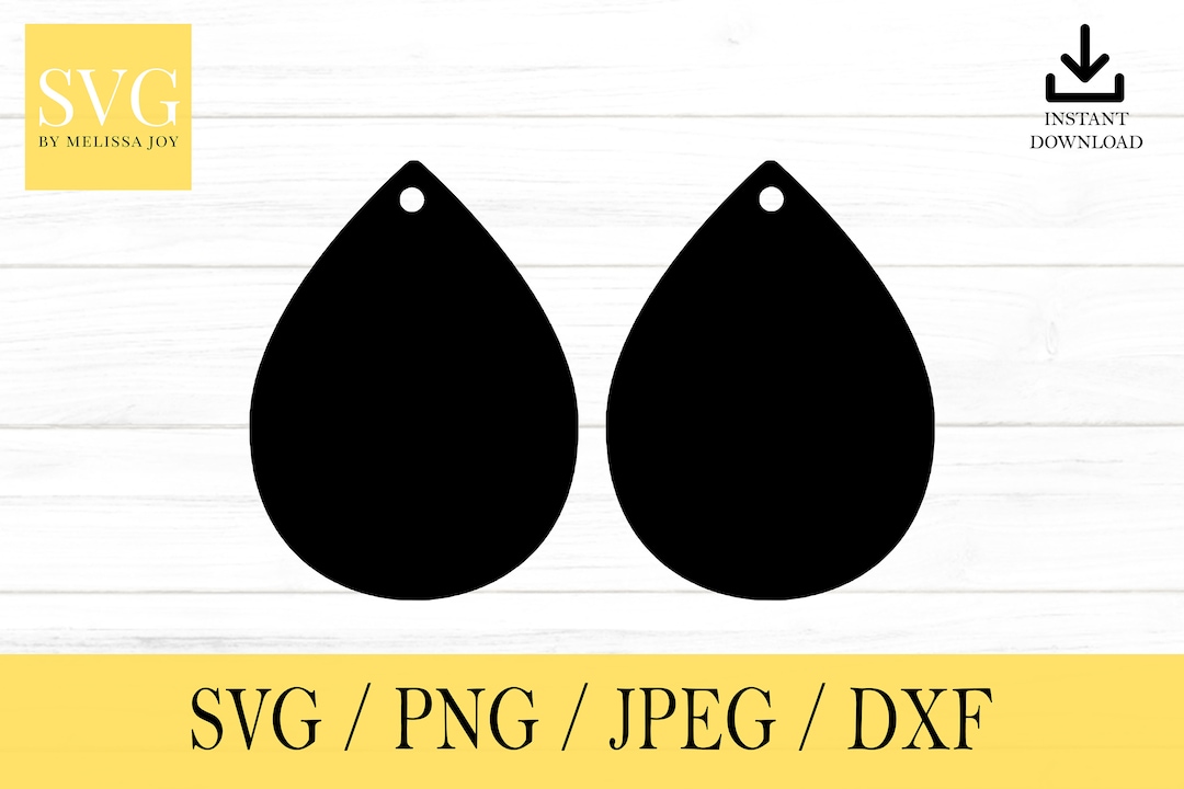 Teardrop Earring Svg, Earrings SVG, Svg, Png, Dxf, Jpeg, Digital ...