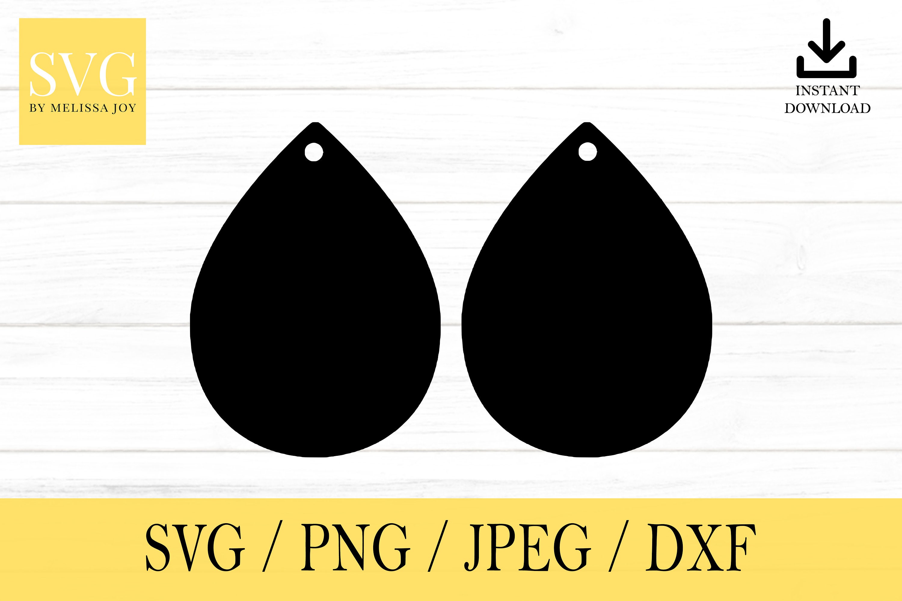 Teardrop Earring Svg Earrings SVG Svg Png Dxf Jpeg - Etsy
