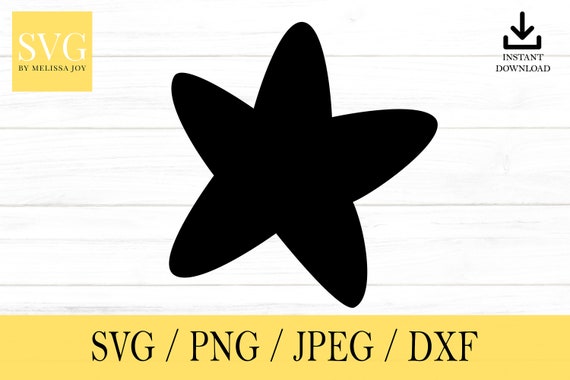 Star SVG Drawn Star Shape Svg Png Dxf Jpeg Digital - Etsy