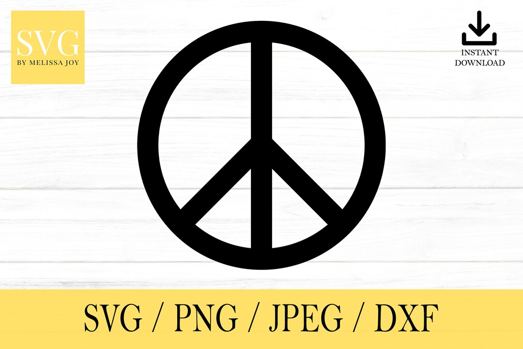Peace Sign SVG, Peace Sign, Shape, Svg, Png, Dxf, Jpeg, Digital ...